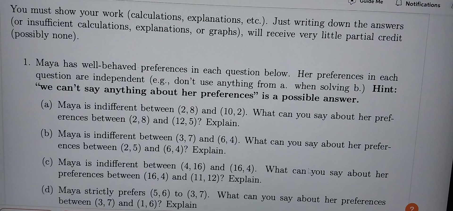 Solved You must show your work (calculations, ﻿explanations, | Chegg.com