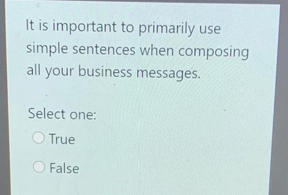 Solved use It is important to primarily simple sentences | Chegg.com