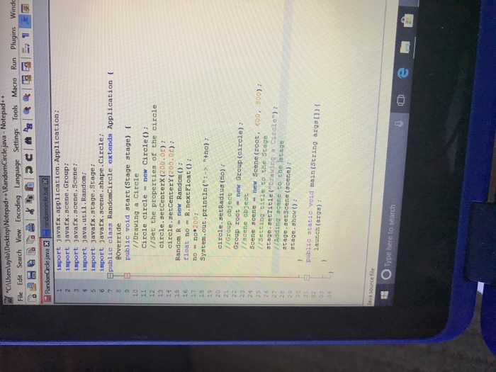 Solved Write A Javafx Application That Draws A Circle 0747