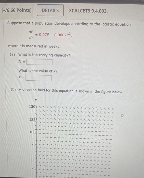 Suppose that a population develops according to the | Chegg.com