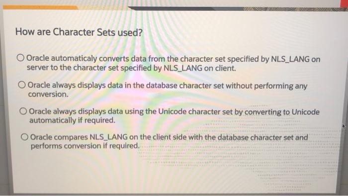 Solved What are the components of an Oracle Instance? | Chegg.com
