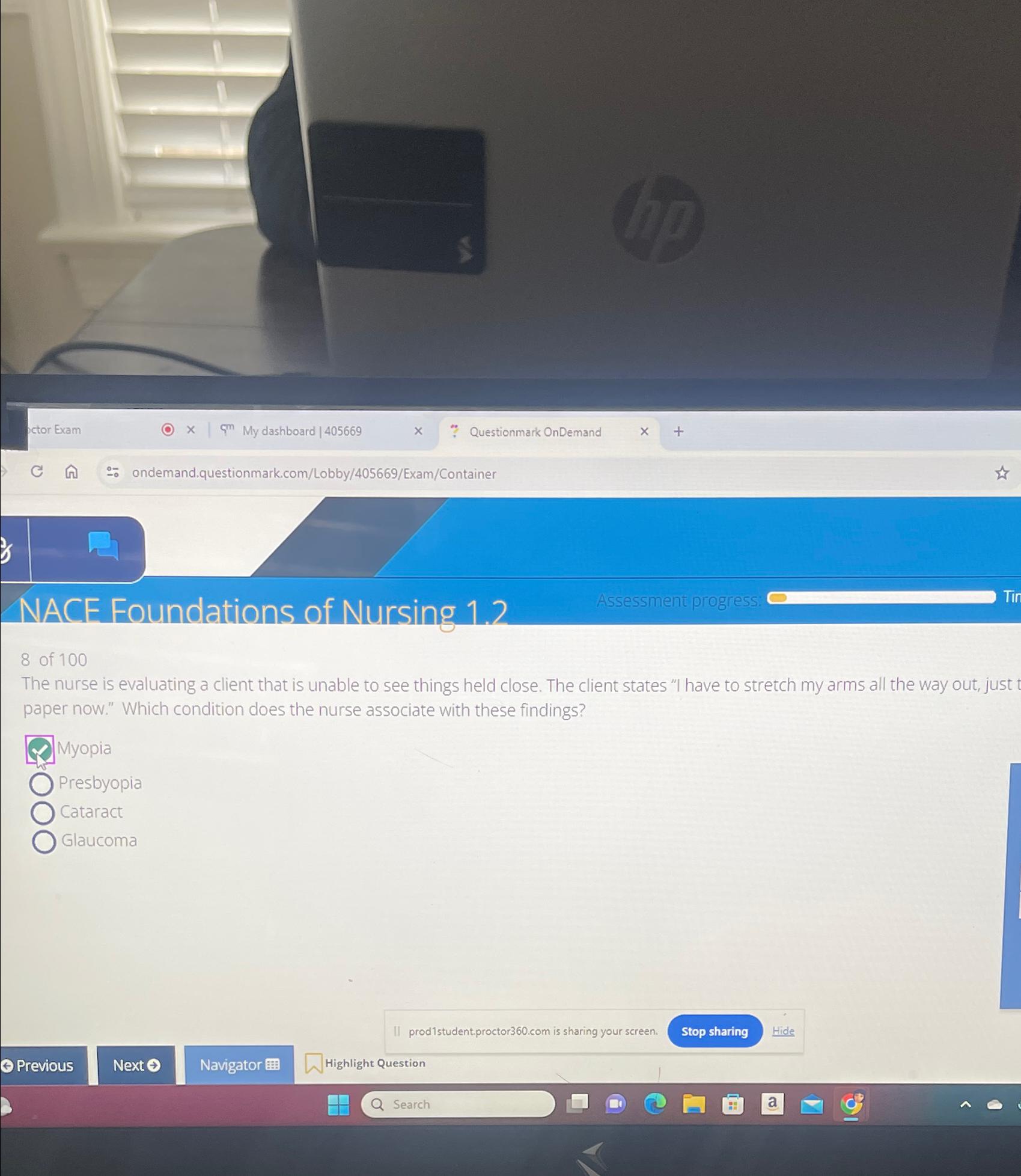Solved NACF Foundations of Nursing 1.28 ﻿of 100The nurse is | Chegg.com
