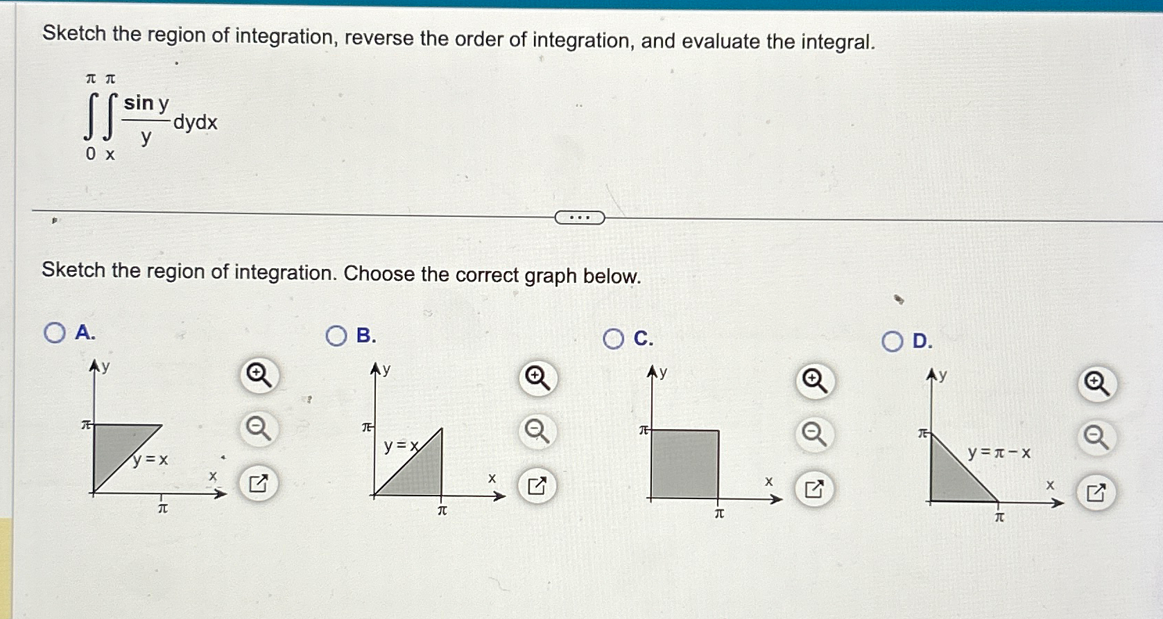 Solved Sketch The Region Of Integration Reverse The Order