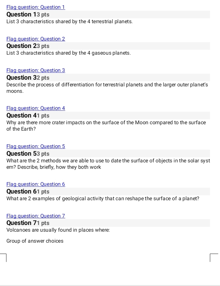 Solved Flag question: Question 1Question 13 ﻿ptsList 3 | Chegg.com
