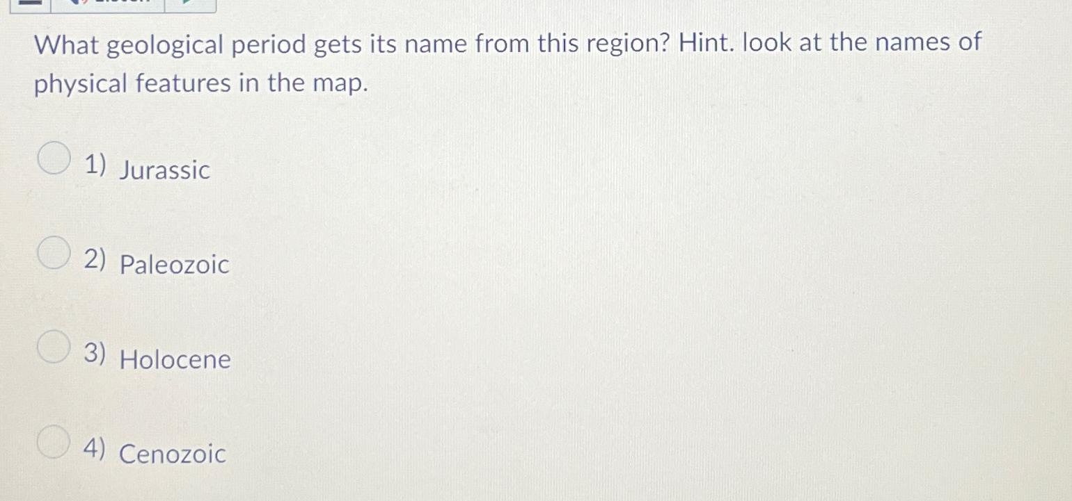 Solved What geological period gets its name from this | Chegg.com