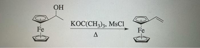 Solved OH Fe KOC(CH3)3, MSCI Δ Fe | Chegg.com
