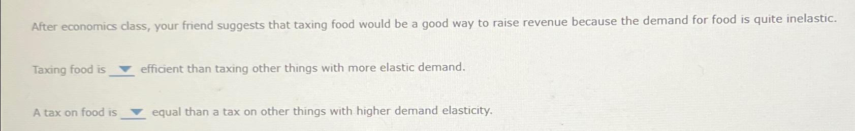 Solved After economics class, your friend suggests that | Chegg.com