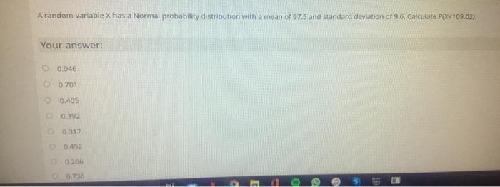 Solved A random variable x has a Normal probability | Chegg.com