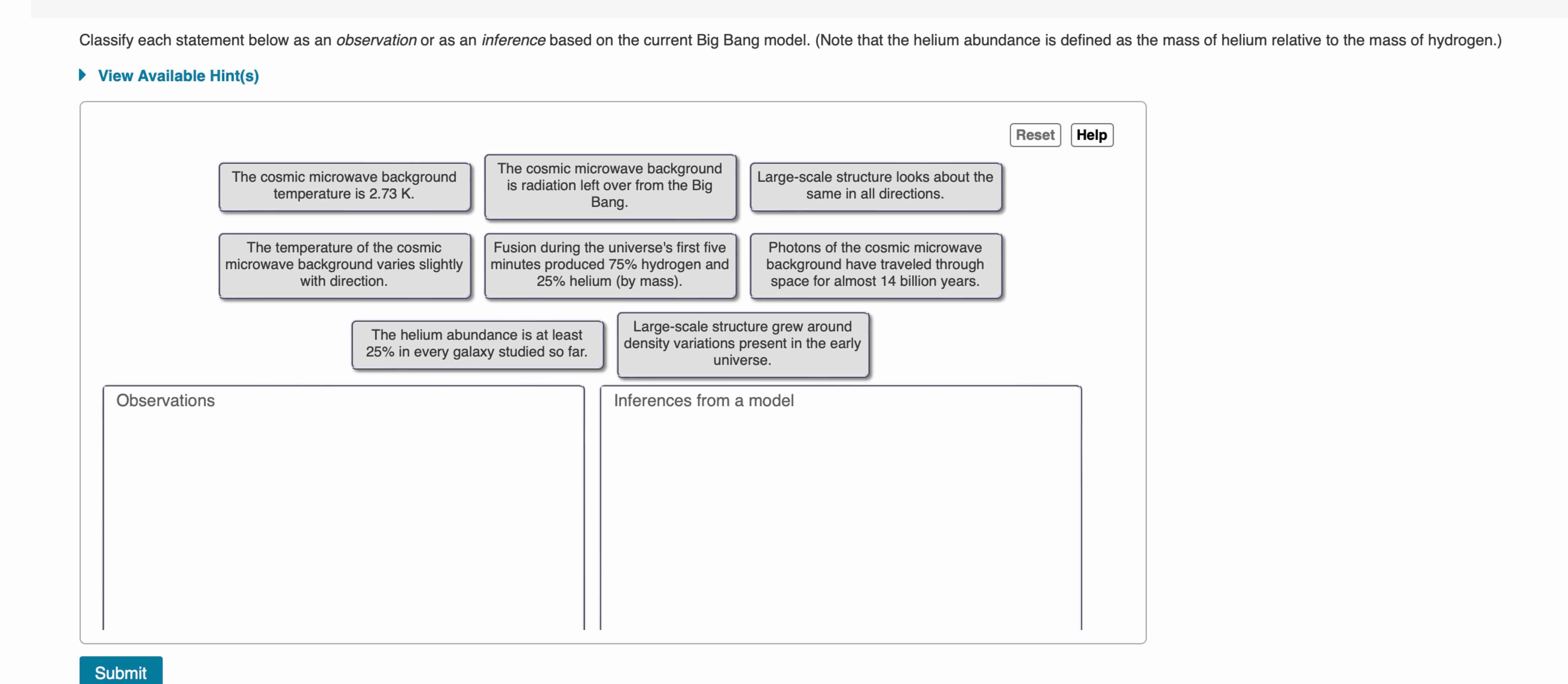 Solved Classify each statement below as an observation or as | Chegg.com