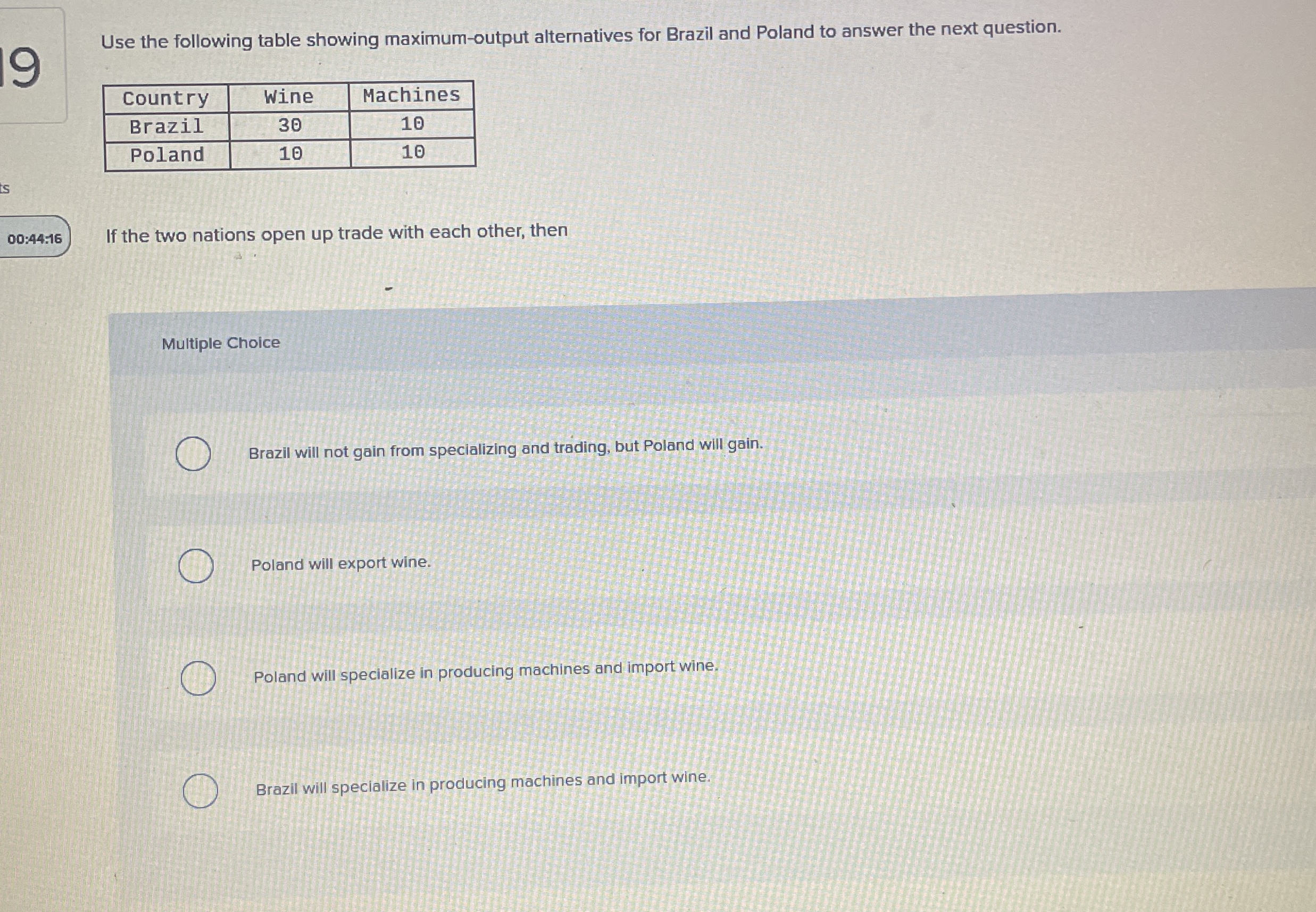 Solved Use the following table showing maximum-output | Chegg.com