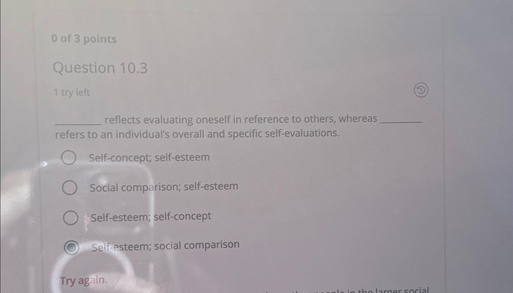 Solved 0 ﻿of 3 ﻿pointsQuestion 10.31 ﻿try leftreflects | Chegg.com