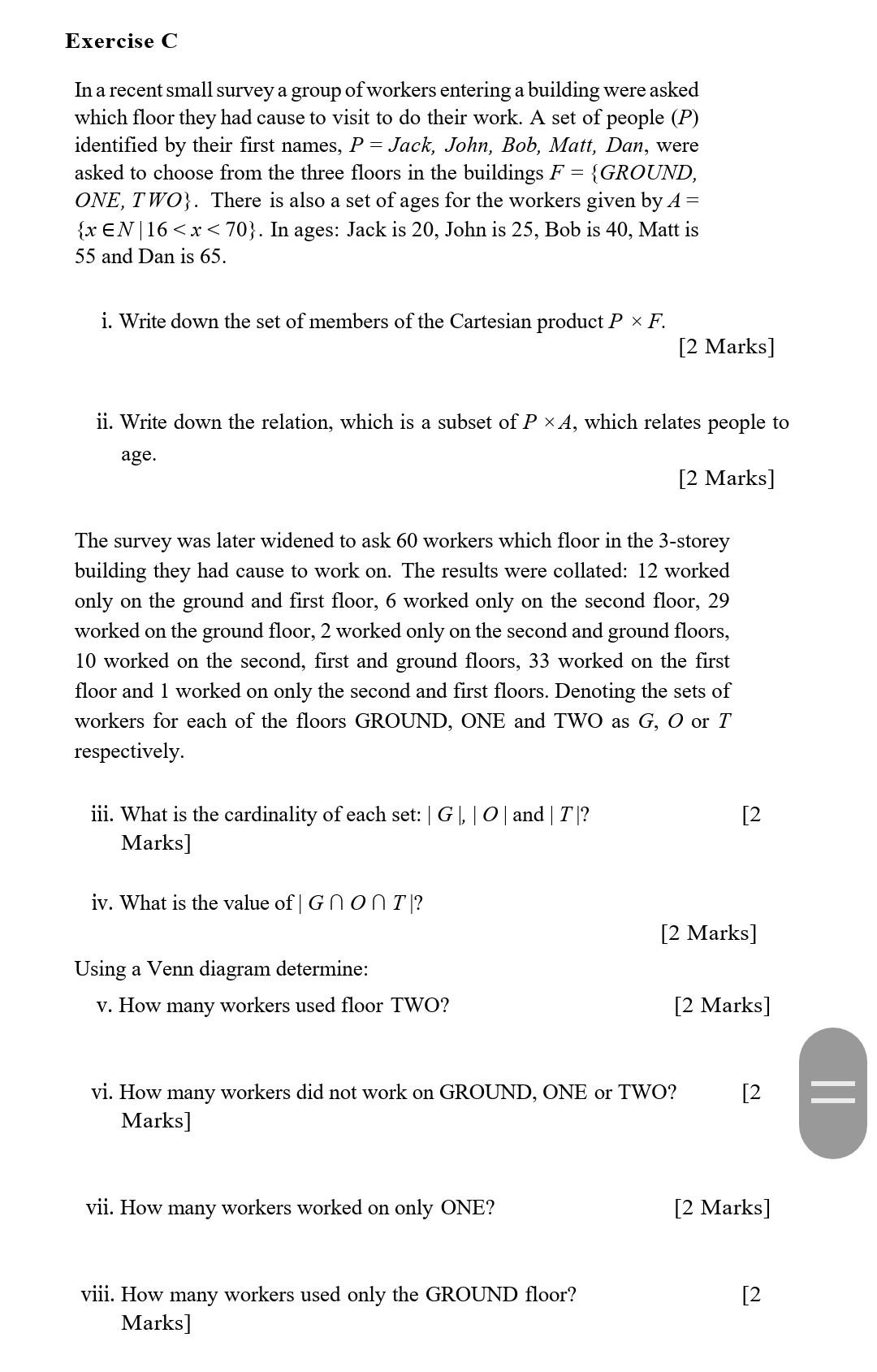 Solved Exercise C In a recent small survey a group of | Chegg.com