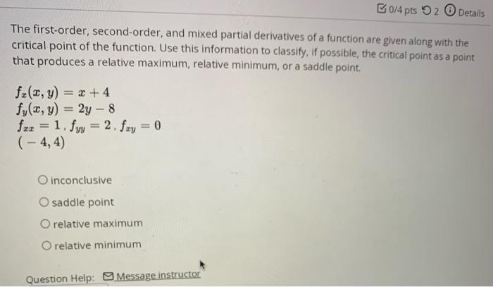 Solved 0/4 pts 52 Details The first-order, second-order, and | Chegg.com