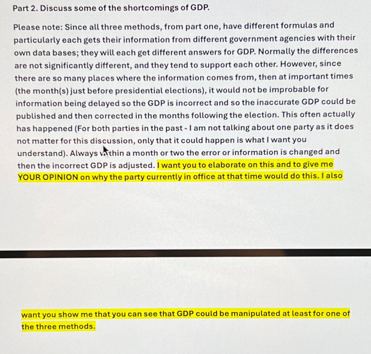 Solved Part 2. ﻿Discuss some of the shortcomings of | Chegg.com