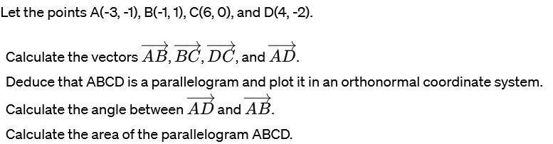Solved Let the points A(-3,-1),B(-1,1),C(6,0), ﻿and | Chegg.com