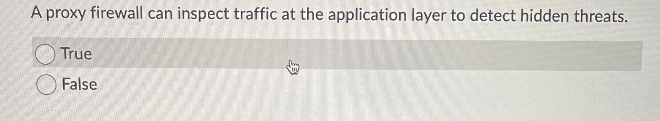 Solved A proxy firewall can inspect traffic at the | Chegg.com
