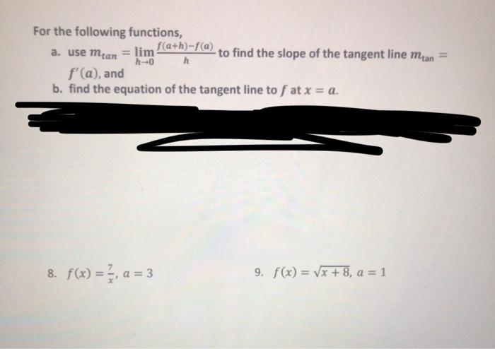 Solved Use mtan to find the slope of the tangent line and | Chegg.com