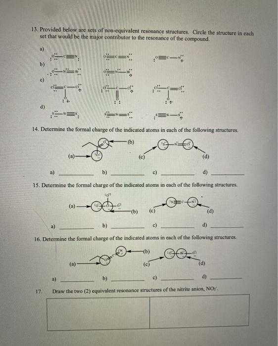 Solved 13. Provided below are sets of non-equivalent | Chegg.com