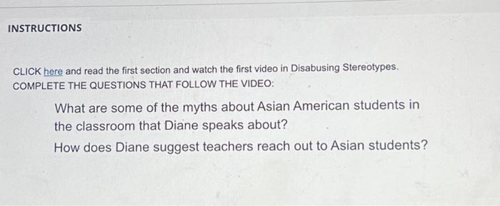 Solved CLICK here and read the first section and watch the | Chegg.com