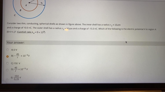 Solved T2 Consider two thin, conducting spherical shells as | Chegg.com