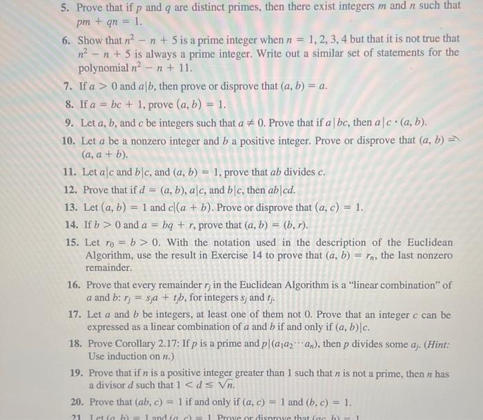 Solved 5. Prove that if p and q are distinct primes, then | Chegg.com