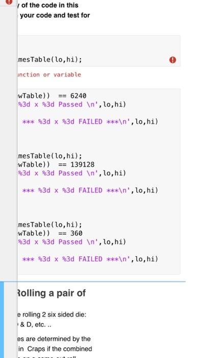 Solved o Problem 1. Times Table We all know what the old | Chegg.com