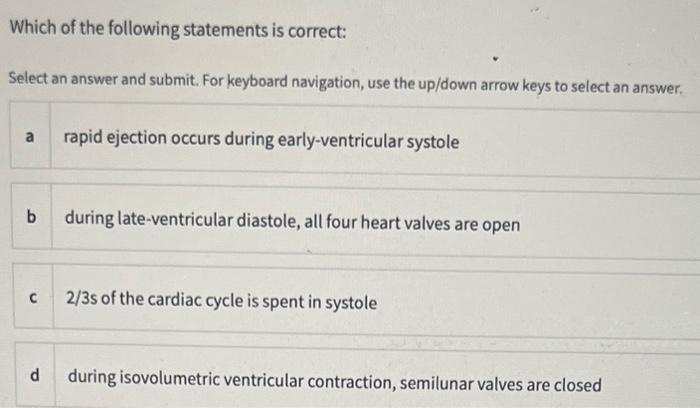 Solved Which of the following statements is correct: Select | Chegg.com