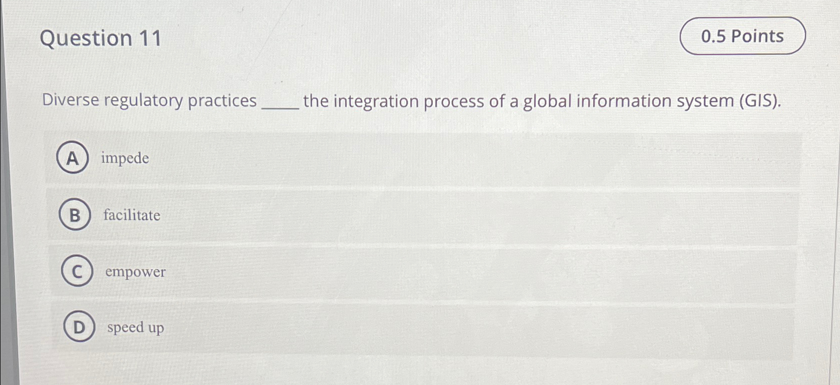 Solved Question 11Diverse regulatory practices the | Chegg.com