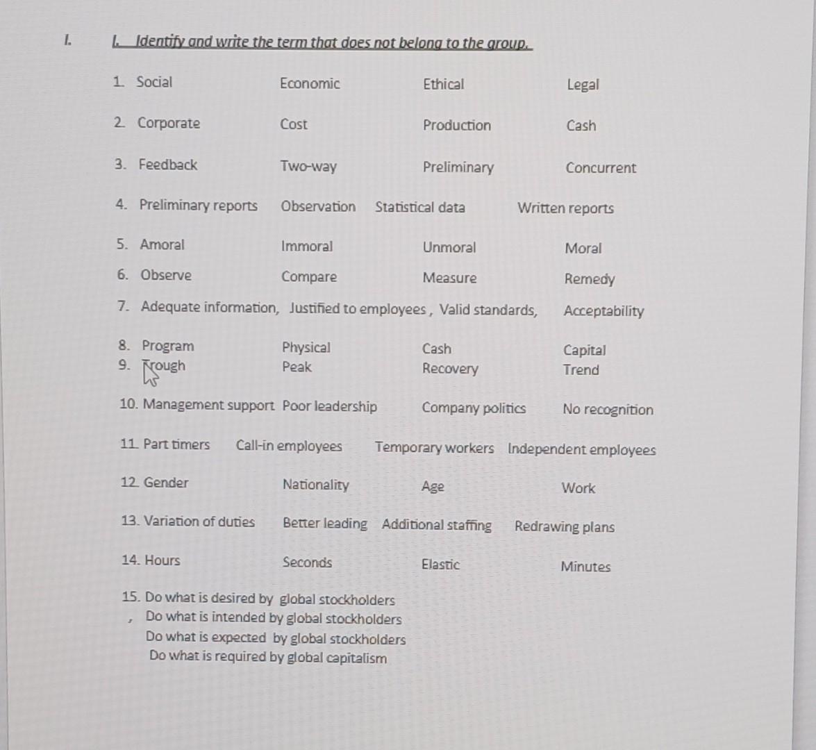 Solved 11. Indicate what type of control/s are applicable to | Chegg.com