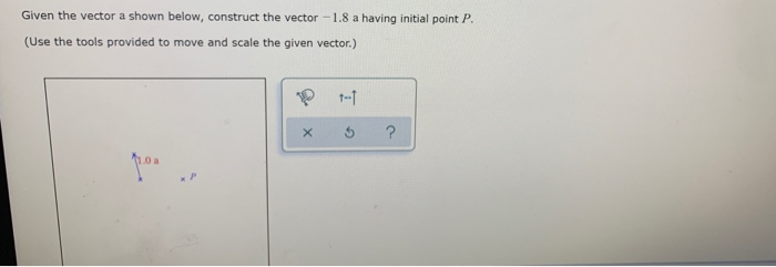 Solved Given the vector a shown below, construct the vector | Chegg.com