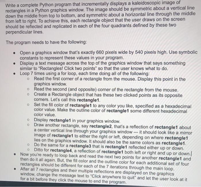 Write a complete Python program that incrementally | Chegg.com