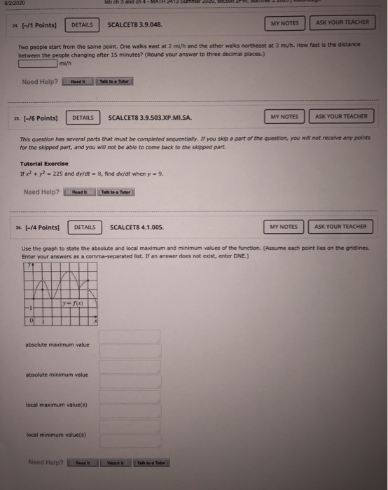 Solved 8/2/2020 lab ch 3 and 24. [-/1 Points) DETAILS | Chegg.com Solved 8/2/2020 lab ch 3 and 24. [-/1 Points) DETAILS | Chegg.com