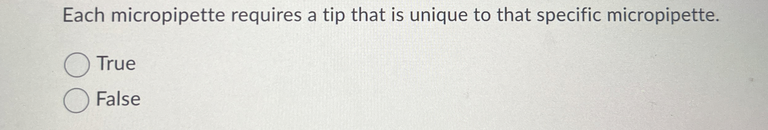 Solved Each micropipette requires a tip that is unique to | Chegg.com