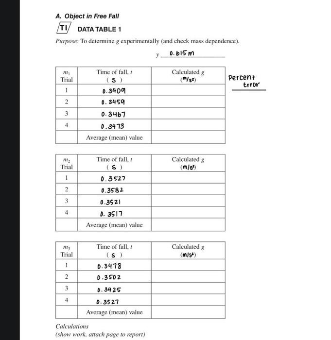 Solved please please solve all the three tables and show | Chegg.com