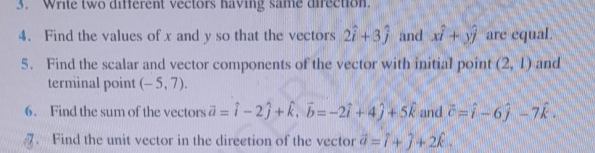 Solved Find the values of x ﻿and y ﻿so that the vectors | Chegg.com