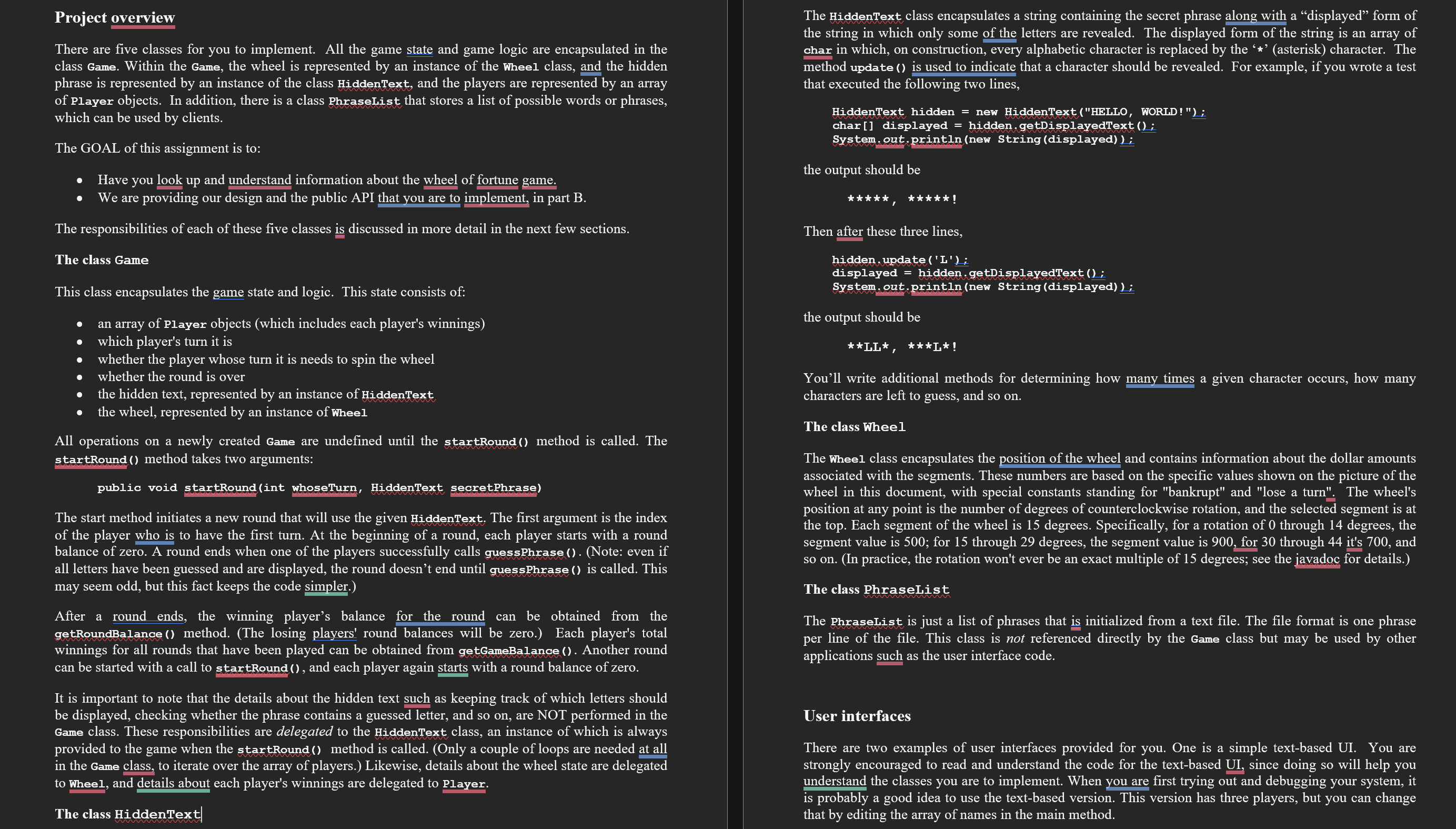 Solved FINISH THE CODE IN JAVA | Chegg.com