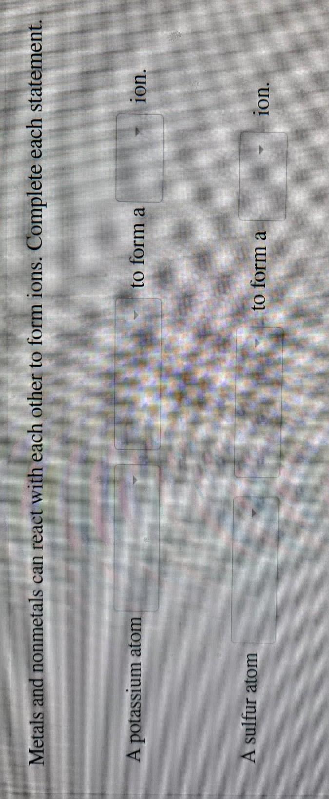 Solved Metals and nonmetals can react with each other to | Chegg.com