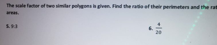 Solved the scale factor of two similar polygons is given. | Chegg.com