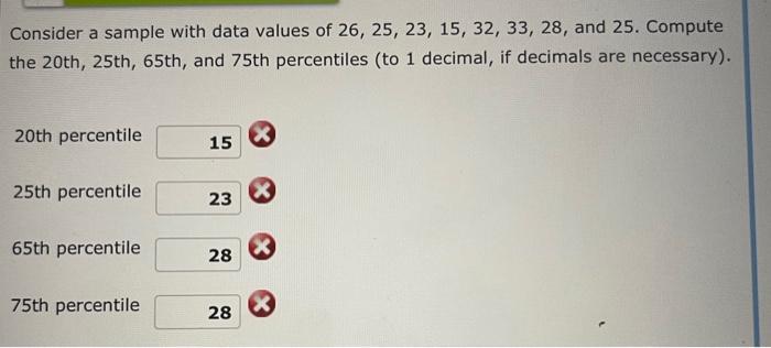 Consider a sample with data values of | Chegg.com