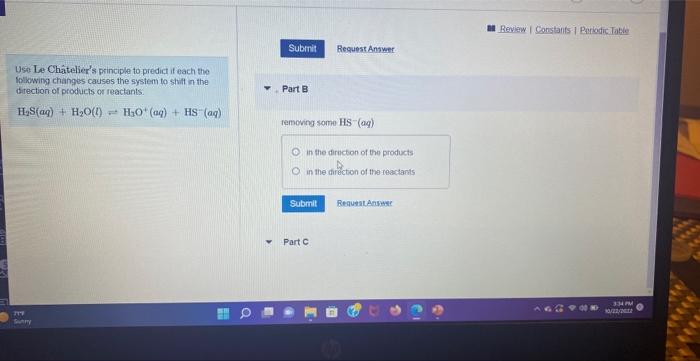Solved Use Le Chatelier's principle to predict if each the | Chegg.com