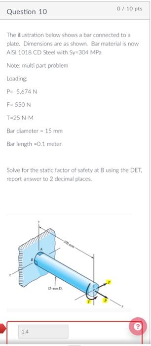 Solved 0/ 10 pts Question 10 The illustration below shows a | Chegg.com