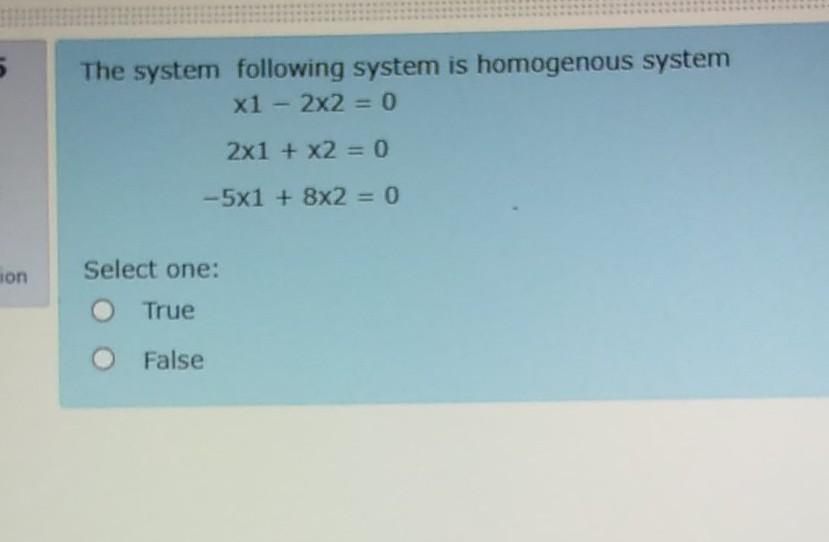 Solved 5 The system following system is homogenous system x1 | Chegg.com