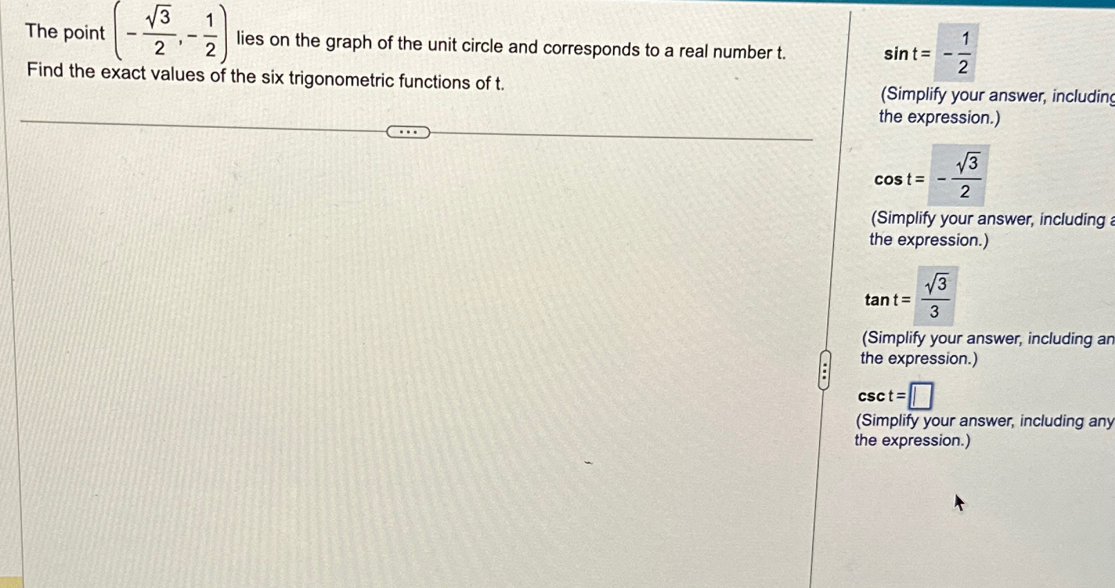 Solved The point (-322,-12) ﻿lies on the graph of the unit | Chegg.com
