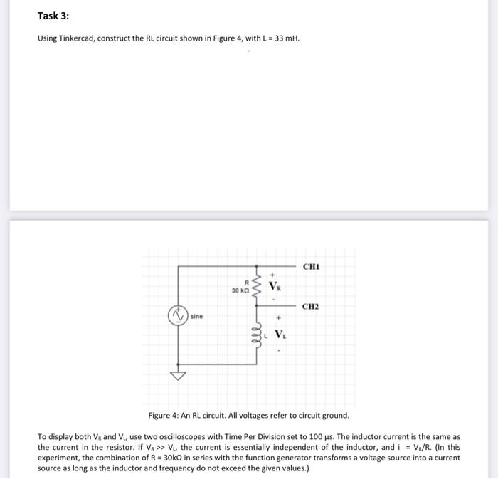 Solved Task 3: Using Tinkercad, construct the RL circuit | Chegg.com