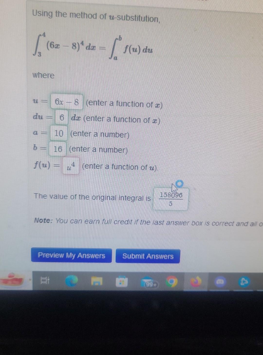 Solved Using the method of u-substitution, | Chegg.com