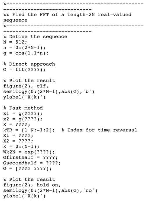 Solved 2. (20 pts) Fill in the blanks "????" in the first | Chegg.com