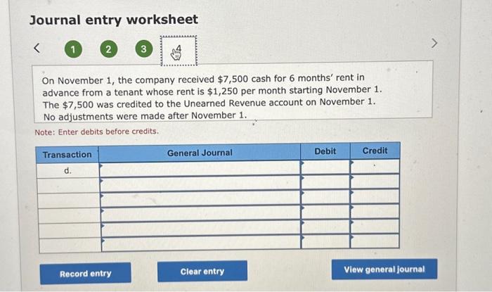Solved Journal entry worksheet