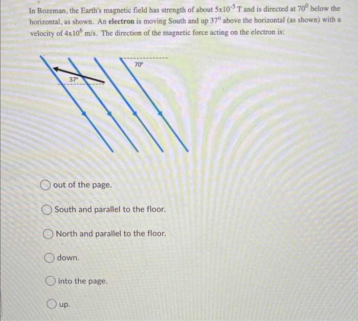 Solved Question 9 (3 points) In Bozeman, the Earth's | Chegg.com