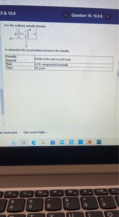Solved Use the ordinary annuity formula A=nrp[(1+nr)nt−1] to | Chegg.com