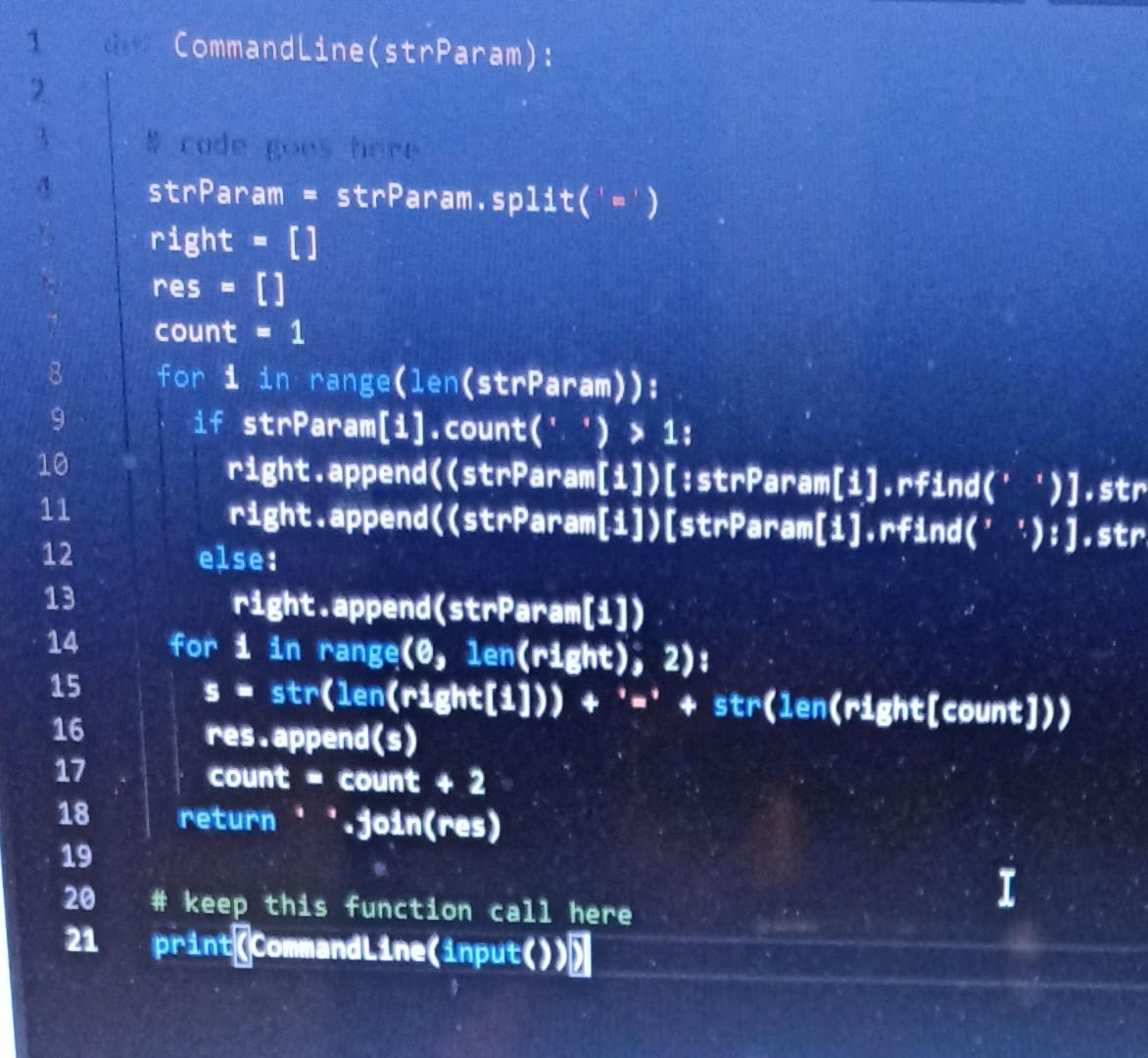 Solved Command Line Have the function Combandzine (str) take | Chegg.com